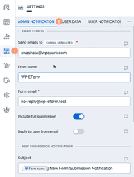 Notify administrator after submitting a form through email