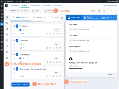 Getting yourself familiar with the Form Builder